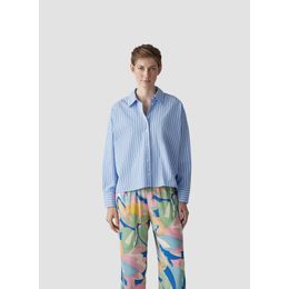 Lecomte Damen Klassische Bluse "Bluse", blau, Gr. 46, gestreift, 100%Baumwolle, Blusen