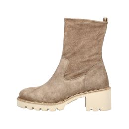Paul Green Damen Stiefelette "Paul Green Stiefelette Veloursleder", Gr. 41, beige, Veloursleder, Schuhe