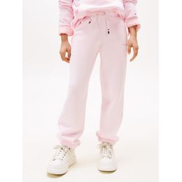Tommy Hilfiger M&auml;dchen Sweathose "MINI CORP SWEATPANTS", rosa, Gr. 4, unifarben, Sweatware, Obermaterial: 80% Baumwolle, 20% Polyester, Hosen, f&uuml;r