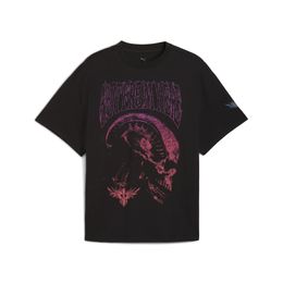 Puma Damen Trainingsshirt "LaMelo World Tour-nament T-Shirt I Herren", schwarz, Gr. L, mehrfarbig, Obermaterial: 100% Baumwolle; Rippe: 29%