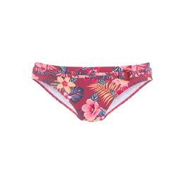 s.Oliver Damen Bikini-Hose "Marika", rot, Gr. 38, bedruckt, floral, Microfaser, Microfaser, Polyamid, Badehosen, mit Zierg&uuml;rtel