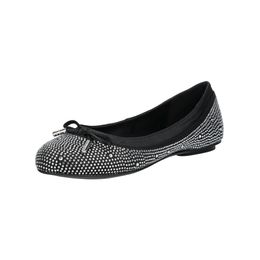 Buffalo Damen Ballerina "Buffalo Ballerinas Lederimitat/Textil", Gr. 39, schwarz, Lederimitat, Textil, Schuhe