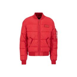 Herren Bomberjacke "MA-1 Puffer Bomber", rot, Gr. M, Alpha Industries, Obermaterial: 100% Polyester; Futter: 100% Polyester; F&uuml;llung: 100% Polyester,