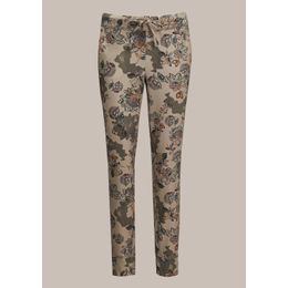 Madeleine Mode MADELEINE Damen Jogger Pants "Druckhose Hose mit Blumenmuster", bunt, Gr. 38, Obermaterial: 88% Polyamid PA. 12% Elasthan EL., Hosen