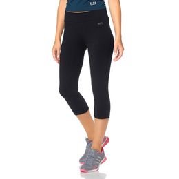 H.I.S. H.I.S Damen 3/4-Hose, schwarz, Gr. 34, unifarben, Obermaterial: 90% Baumwolle, 10% Elasthan, Hosen, Festes und bequemes Stretchmaterial
