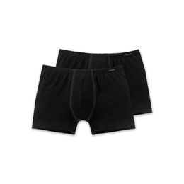 Schiesser Herren Boxershorts "Boxershort 2er Pack", Gr. M, schwarz, Obermaterial: 95% Baumwolle CO. 5% Elasthan EL., Unterhosen