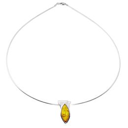 OSTSEE-SCHMUCK Damen Halsreif "OSTSEE-SCHMUCK Halsreif mit Anh&auml;nger Gleiter-Rieke", 50cm, Silber 925 (Sterlingsilber), L: 42, silber, Silber 925