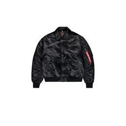 Herren Bomberjacke "Coach Logo Jacket", schwarz, Gr. L, Alpha Industries, Obermaterial: 100% Nylon, Jacken
