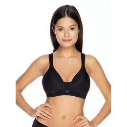 Viania Damen Schalen-BH "Schalen BH ohne B&uuml;gel Jessy", Gr. 75, schwarz, Obermaterial: 61% Polyamid PA. 27% Polyester PES. 12% Elasthan EL., BHs