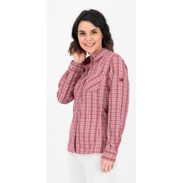 DEPROC Active Damen Outdoorhemd "PHOENIX LS WOMEN", rot, Gr. 44, 100% Polyester, Hemden, auch in Gro&szlig;en Gr&ouml;&szlig;en erh&auml;ltlich