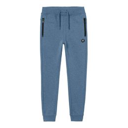 name it Jungen Jogginghose "NKMVIMO für Jungen mit Bündchen und Stretchkomfort", blau, Gr. 128, unifarben, Sweatware, Obermaterial: 60% Baumwolle,