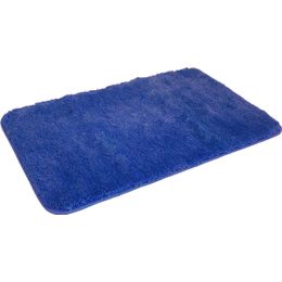 Badematte Kinzler, H:20mm, blau, Polyester, Badematten, "Chaozhou, Badvorleger, Badezimmer Teppich", Badteppich, Uni Farben, weich, als rechteckig,
