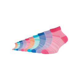 Camano Mädchen Sneakersocken "mesh ventilation", Gr. 35, pink, Baumwollmischung, gestreift, Socken, Mesh-Belüftung für perfektes Fußklima bei jeder