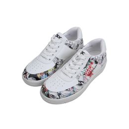 DOGO Damen Sneaker "Dice Low-Top Sneaker Marvin The Martian Stencil Damen Sneaker", Gr. 36, wei&szlig;, Lederimitat, Schuhe, Handgefertigt