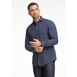 LINDBERGH Herren Businesshemd "LINDBERGH Business-Casual-Hemd", blau, Gr. L, Obermaterial: 100% Baumwolle, Hemden