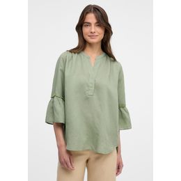 Eterna Damen Longbluse "LOOSE FIT"khaki, Gr. 46, 38% Leinen, 62% Lyocell, Blusen