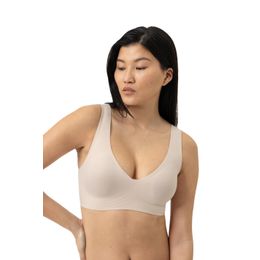 Mey Damen Bustier "Invisibles", Gr. L, beige, Interlock, Obermaterial: 77% Polyamid, 23% Elasthan, BHs, herausnehmbare Pads, tiefer V-Ausschnitt,