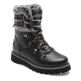 Roxy Damen Winterboots "Brandi", Gr. 9, schwarz, Obermaterial: 84% Leder, 12% Chemiefaser-Textil, 4% Metall / Futter: 100% Chemiefaser-Textil /