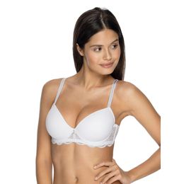Viania Damen Schalen-BH "Schalen BH mit B&uuml;gel Ava", Gr. 75, wei&szlig;, Stoff, Obermaterial: 65% Polyamid PA. 26% Polyester PES. 9% Elasthan EL., BHs