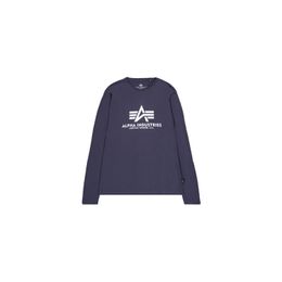 Herren Longsleeve "Basic Longsleeve BL", blau, Gr. XL, Alpha Industries, Obermaterial: 100% Baumwolle, Shirts