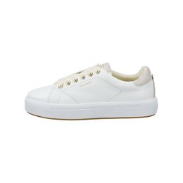 Gant Damen Plateausneaker "Gant Sneaker Leder", Gr. 39, wei&szlig;, Leder, Schuhe