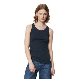 Marc O'Polo Damen Tanktop, blau, Gr. XL, MARC O'POLO DENIM, Rippware, Obermaterial: 94% Baumwolle, 6% Elasthan, Tops, im schlichten Basic Look