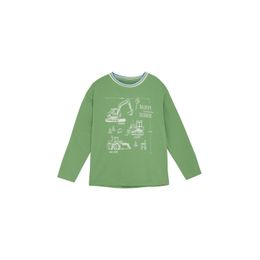 Minymo Jungen Sweater "Sweater MIT-shirt LS", gr&uuml;n, Gr. 128, Obermaterial: 95% Baumwolle CO. 5% Elasthan EL., Sweatshirts