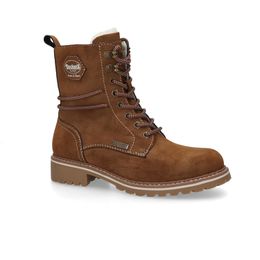 Damen Stiefelette, Dockers by Gerli, Gr. 36, braun, Velourslederimitat, Schuhe, Schn&uuml;rboots mit modischer Schn&uuml;rung