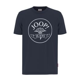 JOOP! JOOP JEANS Herren Kurzarmshirt "Aleko", blau, Gr. S, gemustert, mehrfarbig, Single Jersey, Obermaterial: 100% Baumwolle, Shirts, mit Logoprint in