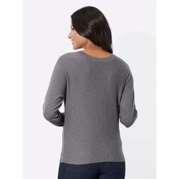 Classic Basics Damen Fledermauspullover "Fledermauspullover", grau, Gr. 42, unifarben, 40% Viskose, 30% Polyamid, 25% Polyester, 5% Kaschmir, Pullover
