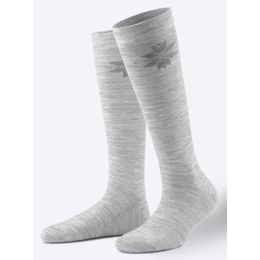 wäschepur WÄSCHEPUR Damen Socken, Gr. 3, grau, 53% Wolle, 46% Polyamid, 1% Elasthan, Socken
