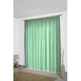Vorhang WIRTH, B:135cm H:245cm, gr&uuml;n, Jacquard, Baumwolle, Wohnzimmer, Gardinen, "Neveres"