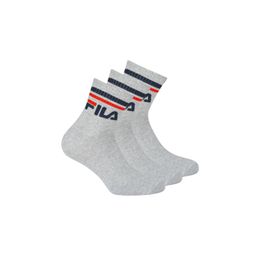 Fila Herren Kurzsocken "Socken 3er Pack", Gr. 43, grau, Obermaterial: 80% Baumwolle CO. 18% Polyester PES. 2% Elasthan EL., Socken