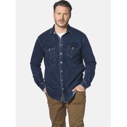 Jan Vanderstorm Herren Jeanshemd "Jeanshemd OLAVIK", blau, Gr. L, Obermaterial: 70% Baumwolle CO. 28% Polyester COOLMAX PES(Coolmax). 2% Elasthan