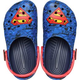 Crocs M&auml;dchen Clog "Kids' Superman Classic Clog", Gr. 30, blau, Croslite , kontrastfarbene Details, Schuhe, Hausschuh, Badeschuh mit coolem Superman