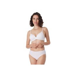 Schiesser Damen Slip "Slip 3er Pack", Gr. 38, wei&szlig;, Obermaterial: 95% Baumwolle CO. 5% Elasthan EL., Unterhosen