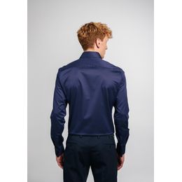 Eterna Herren Langarmhemd "SLIM FIT", blau, Gr. 41, Twill, 100% Baumwolle, Hemden, NON IRON (b&uuml;gelfrei)