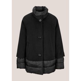 Madeleine Mode MADELEINE Damen Kurzjacke "Jacke Jacke in Double-Layer-Optik", schwarz, Gr. 38, Obermaterial: 50% Polyester PES. 50% Wolle WO., Jacken