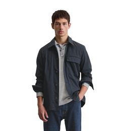 Marc O'Polo MARC O'POLO Herren Kurzjacke "aus leichtem Bio-Baumwoll-Twill", blau, Gr. XXL, unifarben, Obermaterial: 98% Baumwolle, 2% Elasthan; Futter: 100%