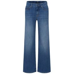 Bugatti Damen 5-Pocket-Jeans, blau, Gr. 48, 98% Baumwolle, 2% Elasthan, Jeans, mit geradem Beinverlauf