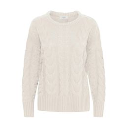 oxmo Damen Strickfleece-Pullover "Strickpullover OXOtana", beige, Gr. S, Obermaterial: 100% Polyacryl PAN., Pullover
