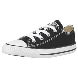 Converse Kinder Sneaker "CHUCK TAYLOR ALL STAR OX", Gr. 26, schwarz, Textil, kontrastfarbene Details, Schuhe, für Kinder