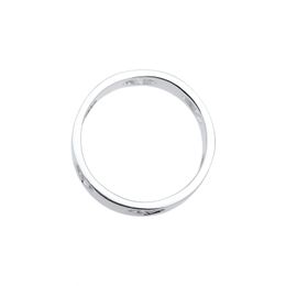Elli Damen Fingerring "Herz Liebe Cut Out Bandring 925 Silber Loreena", 54mm, ohne Stein, Silber 925 (Sterlingsilber), 6mm, silber, Silber 925