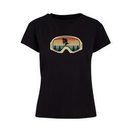 F4NT4STIC Damen T-Shirt "Retro Skibrille Wintersport", schwarz, Gr. S, Obermaterial: 100% Baumwolle, Shirts, Premium Qualit&auml;t