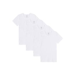 Sanetta Jungen T-Shirt "Unterhemd 4er Pack", wei&szlig;, Gr. 176, Obermaterial: 100% Baumwolle CO., Shirts