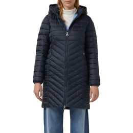s.Oliver Damen Steppmantel, blau, Gr. 42, unifarben, Web, Obermaterial: 100% Polyester, M&auml;ntel, im Slim Fit, abnehmbare Kapuze