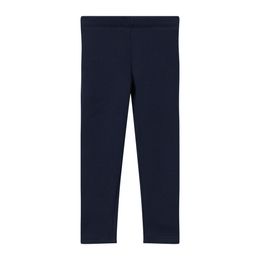 s.Oliver JUNIOR M&auml;dchen Leggings, blau, Gr. 134, unifarben, Jersey, Obermaterial: 66% Polyester, 30% Baumwolle, 4% Elasthan, Hosen, mit Stretch