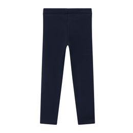 s.Oliver JUNIOR Mädchen Leggings, blau, Gr. 92, unifarben, Jersey, Obermaterial: 66% Polyester, 30% Baumwolle, 4% Elasthan, Hosen, mit Stretch