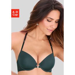 s.Oliver Damen Push-up-BH "Fabienne", Gr. 70, gr&uuml;n, Spitze, Obermaterial: 46% Polyamid, 43% Polyester, 11% Elasthan, BHs, mit B&uuml;gel und modischem