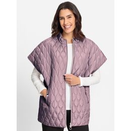 Inspirationen Damen Steppweste, lila, Gr. 40, gemustert, 100% Polyester, Wattierung:100% Polyester, Westen